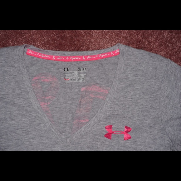Under Armour | Tops | Go Fight Cure Breast Cancer Awareness Shirt ...